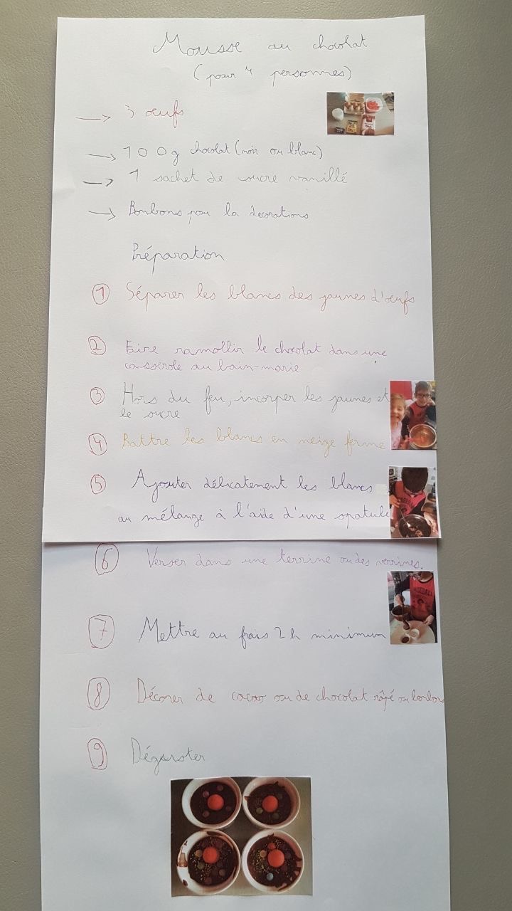 Défi recette en CM1